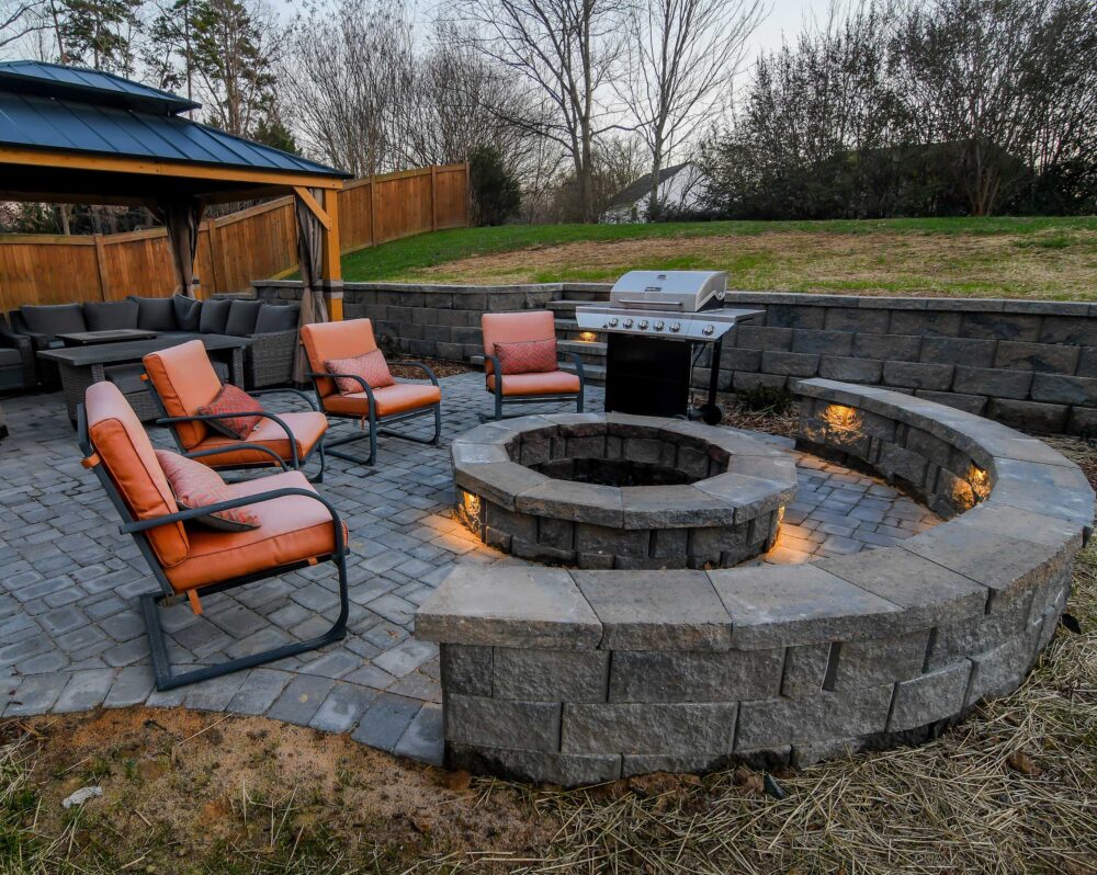 Paver Patio and Retaining Wall | EcoGreen Landscaping