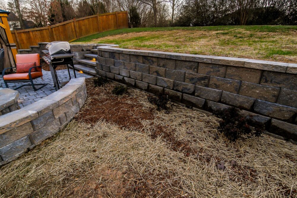 Paver Patio and Retaining Wall | EcoGreen Landscaping